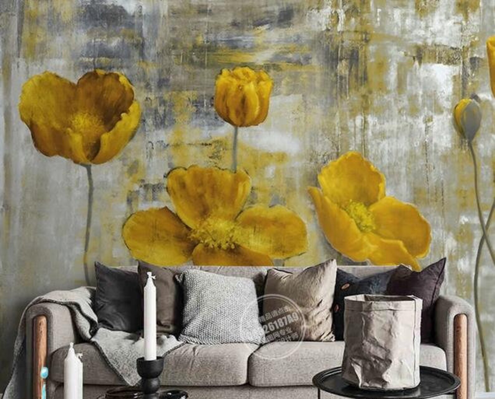 Custom Wall Murals Wallpaper European Style Retro Abstract - Etsy