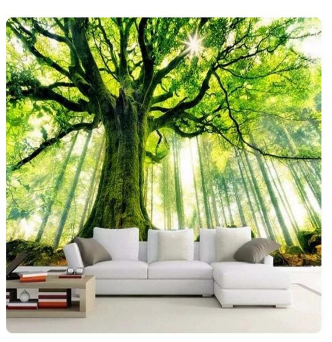 Towering Old Trees Natural Landscape Wallpaper Wall Mural Home Decor ...