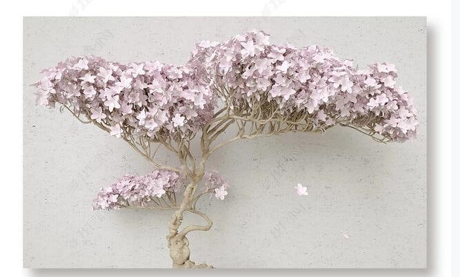 Custom Any Size Mural Wallpaper Modern Purple Tree Photo Wall - Etsy