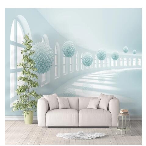 3D Space Expansion Art Mural Wallpaper Living Room Bedroom Background ...