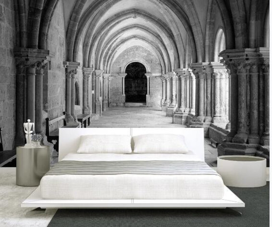 3D Embossed Vintage Arch Mural Wall Paper for Living Room Photo ...