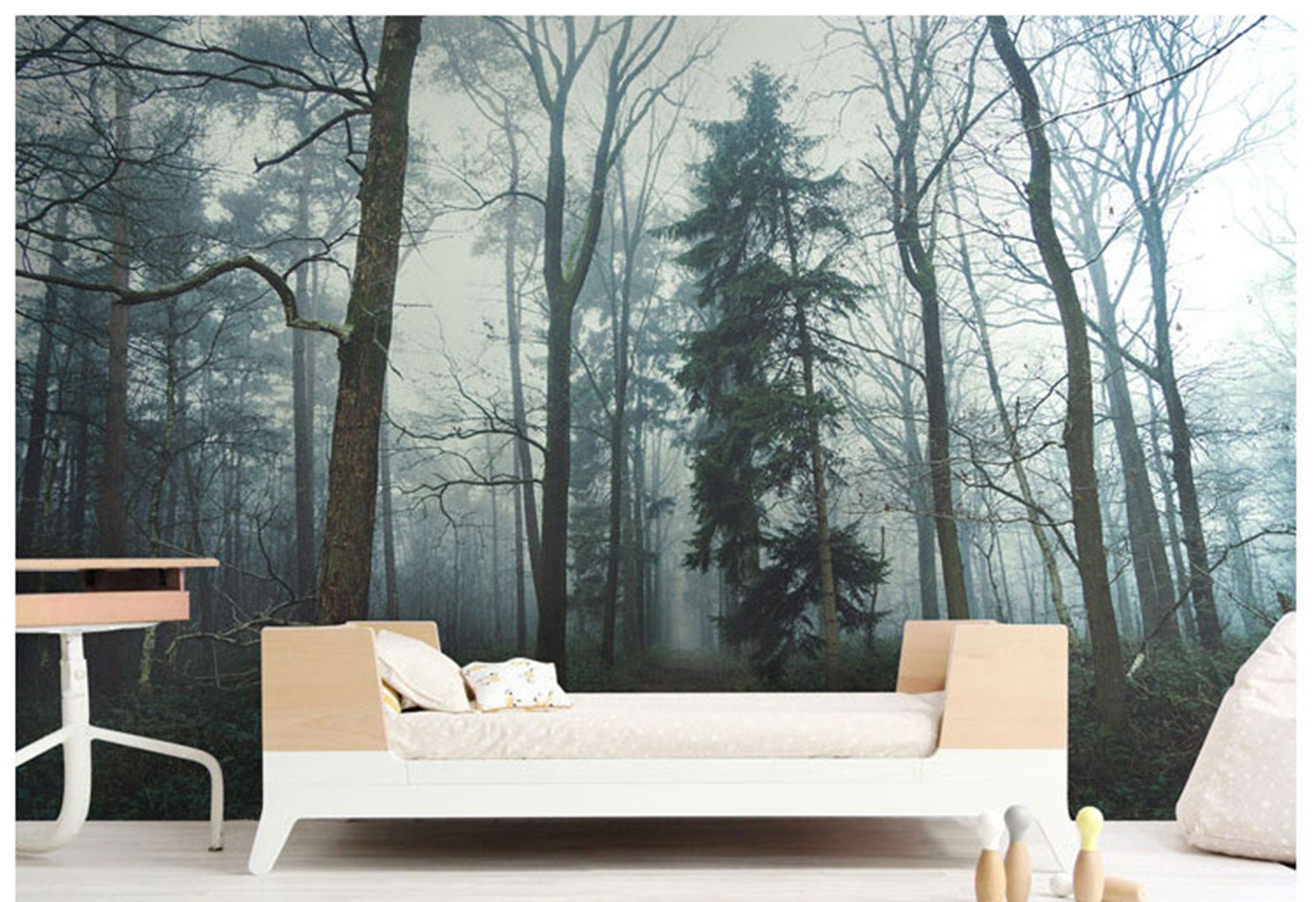 Jungle Forest Wallpaper Huge Big Trees Wall Mural Living | Etsy