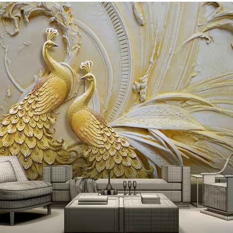 Peacock Wallpaper - Etsy