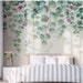 Fresh Hanging Rattan Wallpaper Wall Mural Flying Birds Green - Etsy