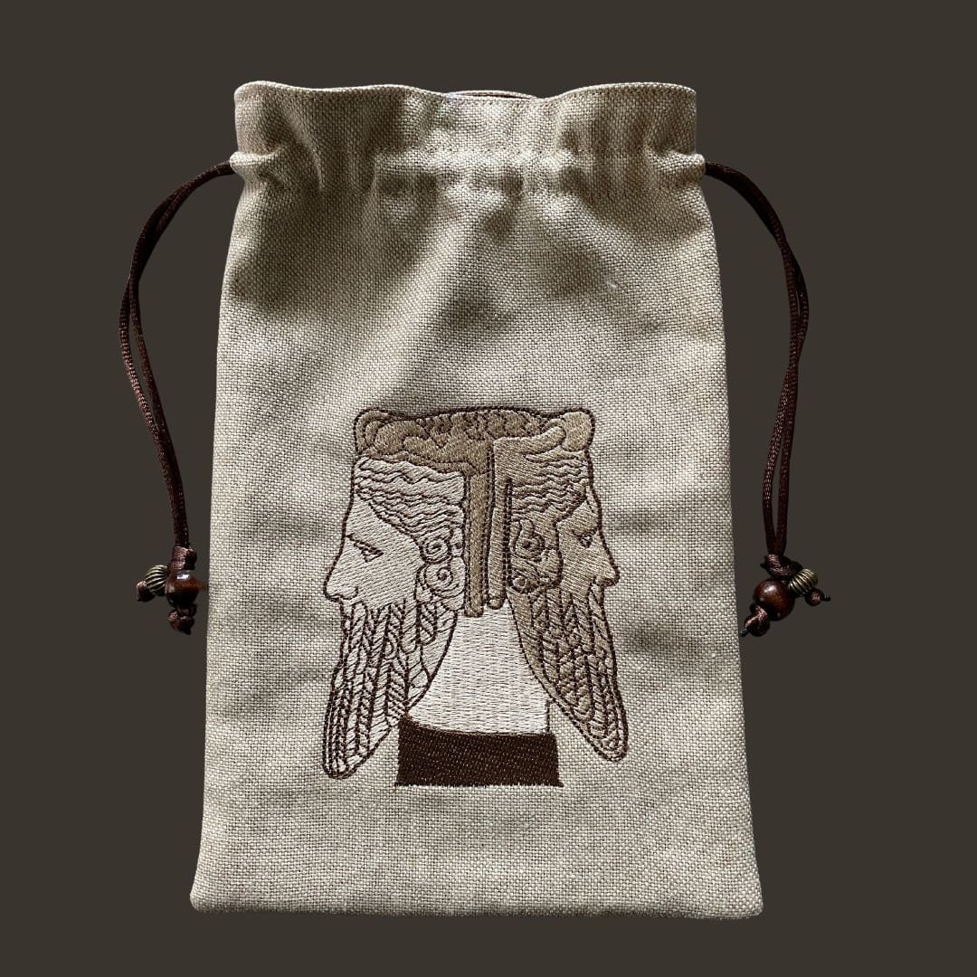 Janus, Greek God Drawstring Handmade, Silk Lined Bag - Etsy
