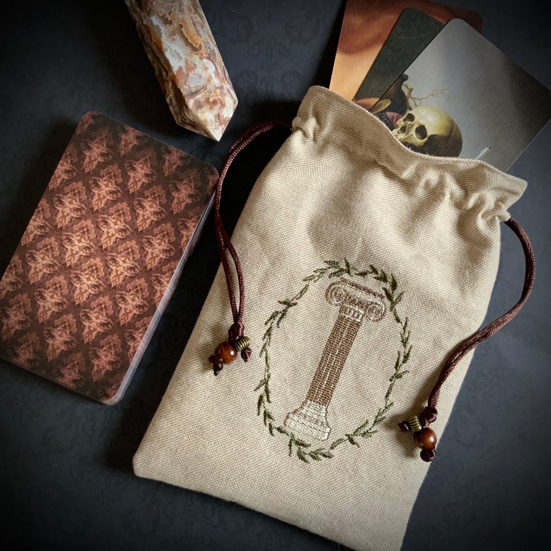 Greek Ionic Column Drawstring Bag, Handmade, Silk Lined - Etsy