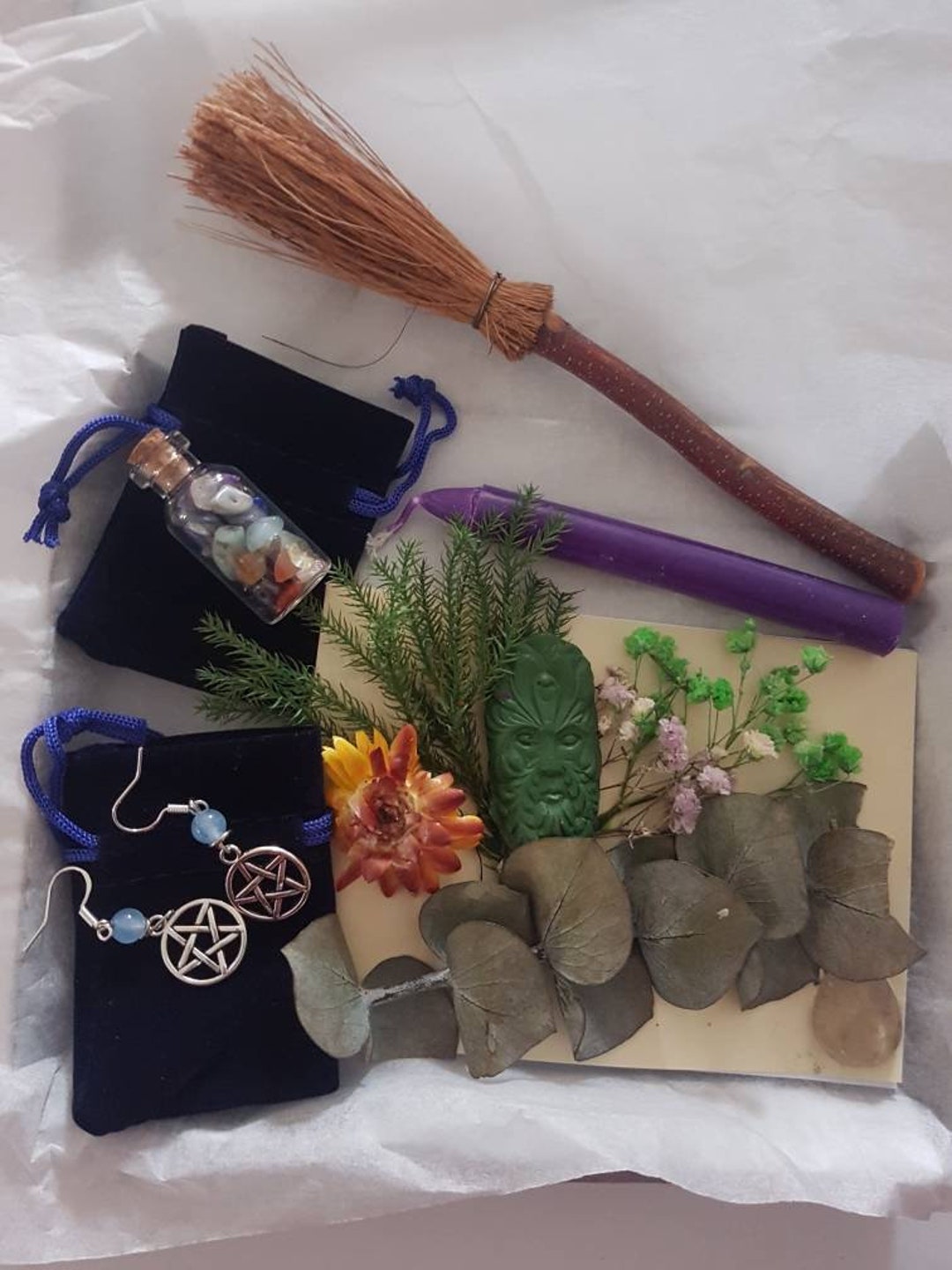 Pagan Blessings Gift Box Includes Mini Bouquet Blessing Card - Etsy UK