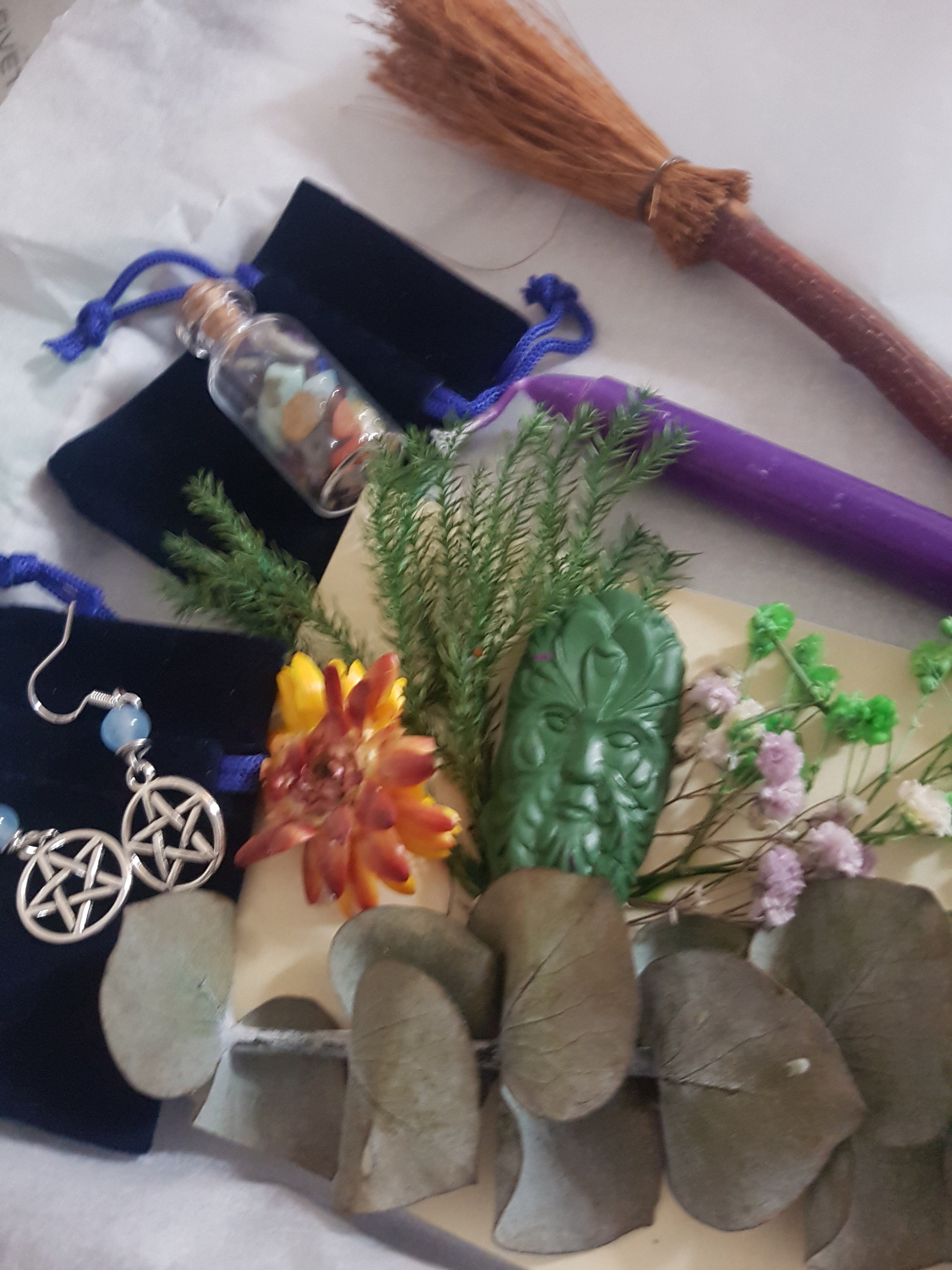 Pagan Blessings Gift Box includes mini bouquet blessing card | Etsy