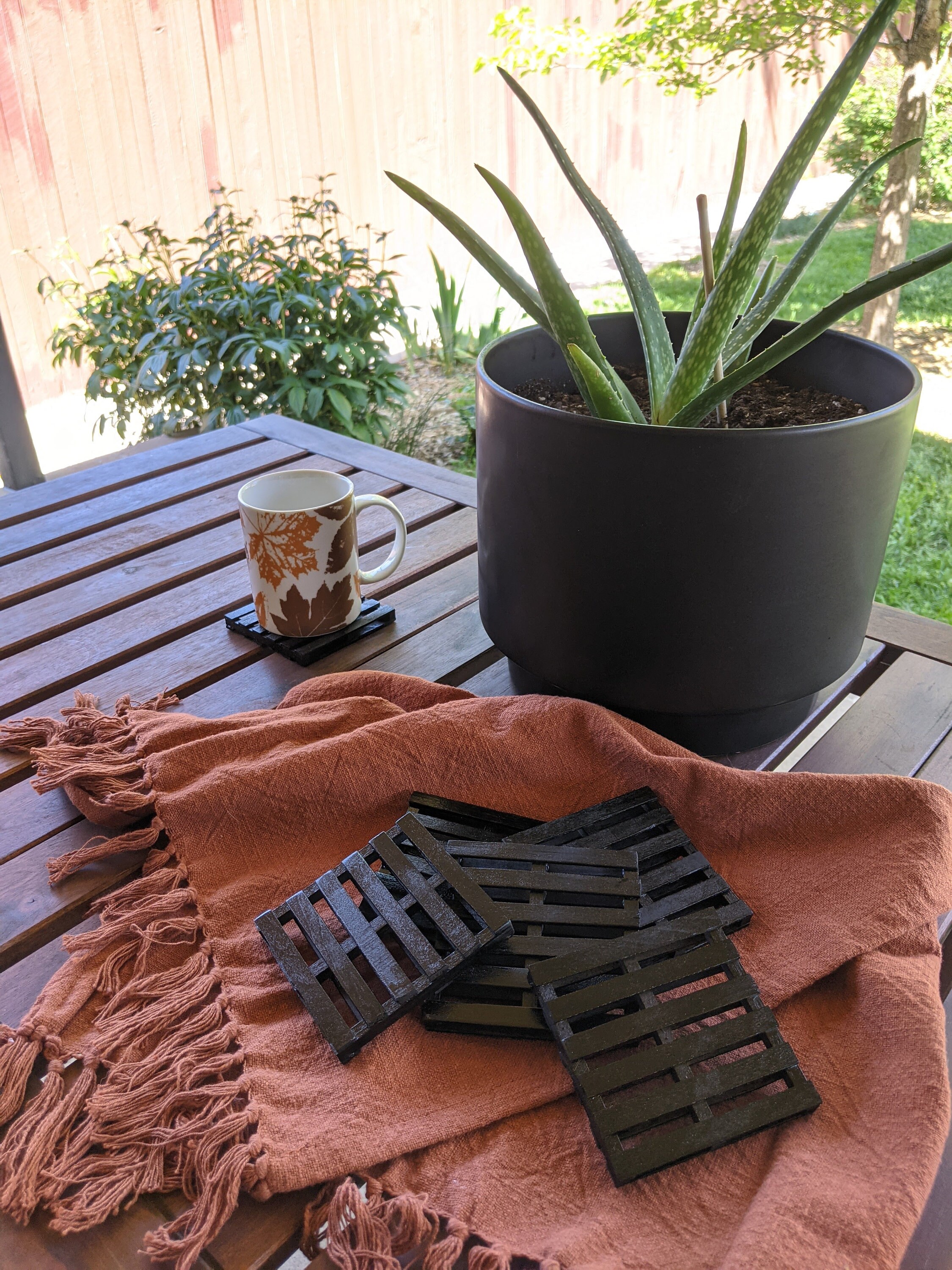 Wooden Pallet Coaster Set (set of 4+), Rustic Skid Coasters, Minimalist ...