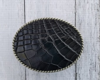Alligator Leather Vintage Belt Buckle - Etsy