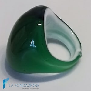 Full Color Green Band Ring With Gift Box, Jewelry Handmade in Venetian ...