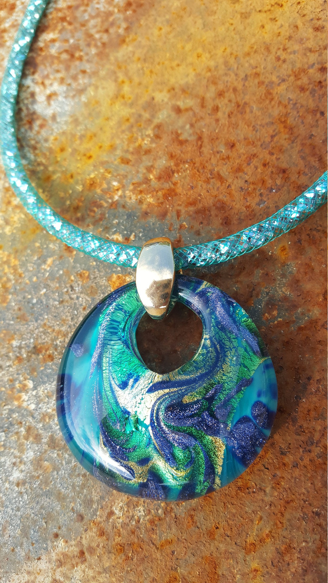 Peacock Hole Necklace With Aventurine With Gift Box, Jewelry Handmade ...