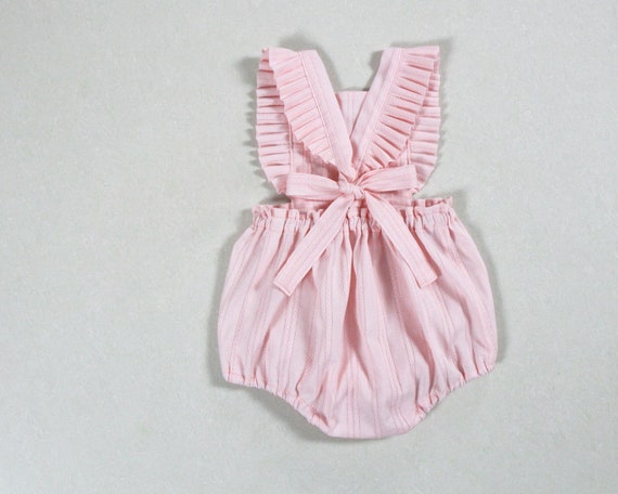 Solid Pink Baby Girl Romper Baby Girl Outfits Baby Girl - Etsy