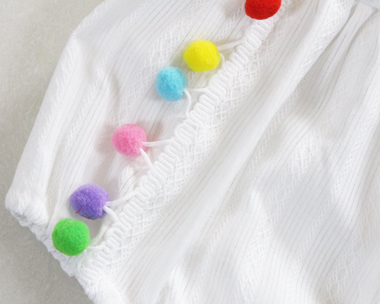 Rainbow pom pom baby girl clothes lace baby girl outfits baby | Etsy