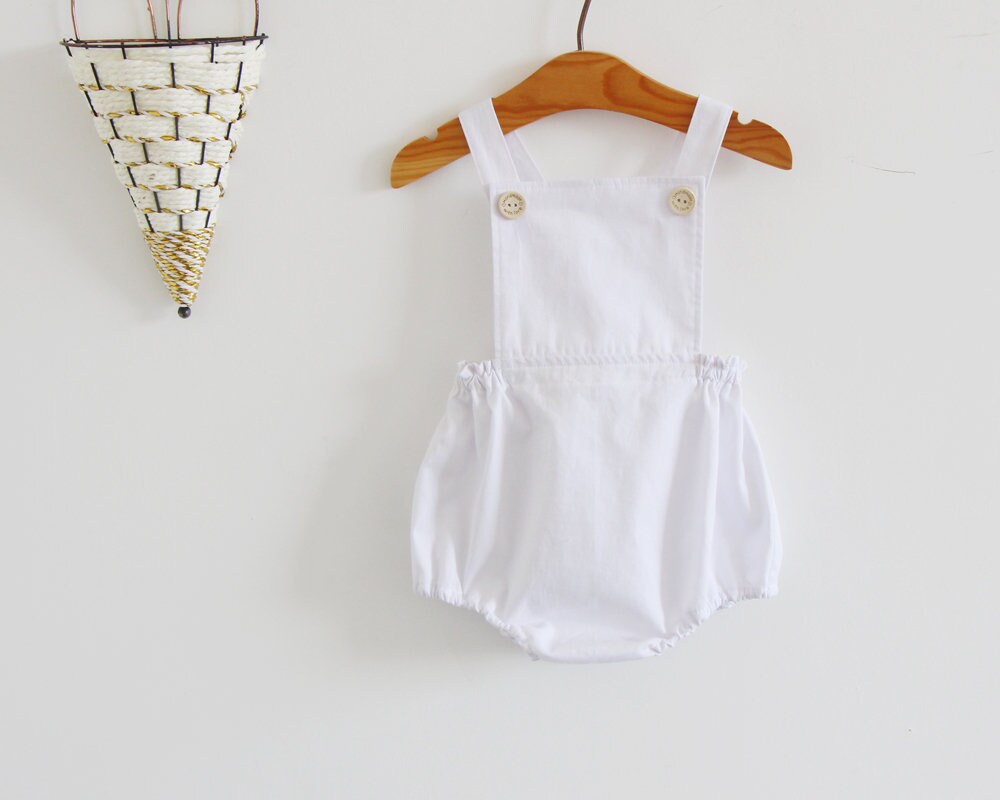 Solid white baby girl clothes baby romper baby girl romper | Etsy