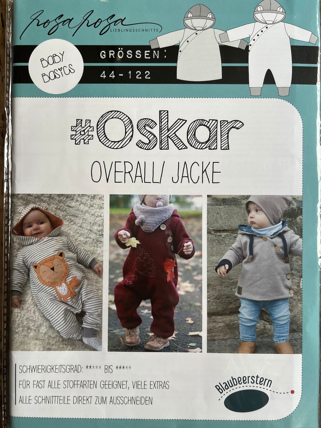 Paper Sewing Pattern Oskar Rose Pink, Size. 44-122 - Etsy