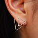 Triangle Ear Jacket,front Back,double Sided Earring,double Piercing ...