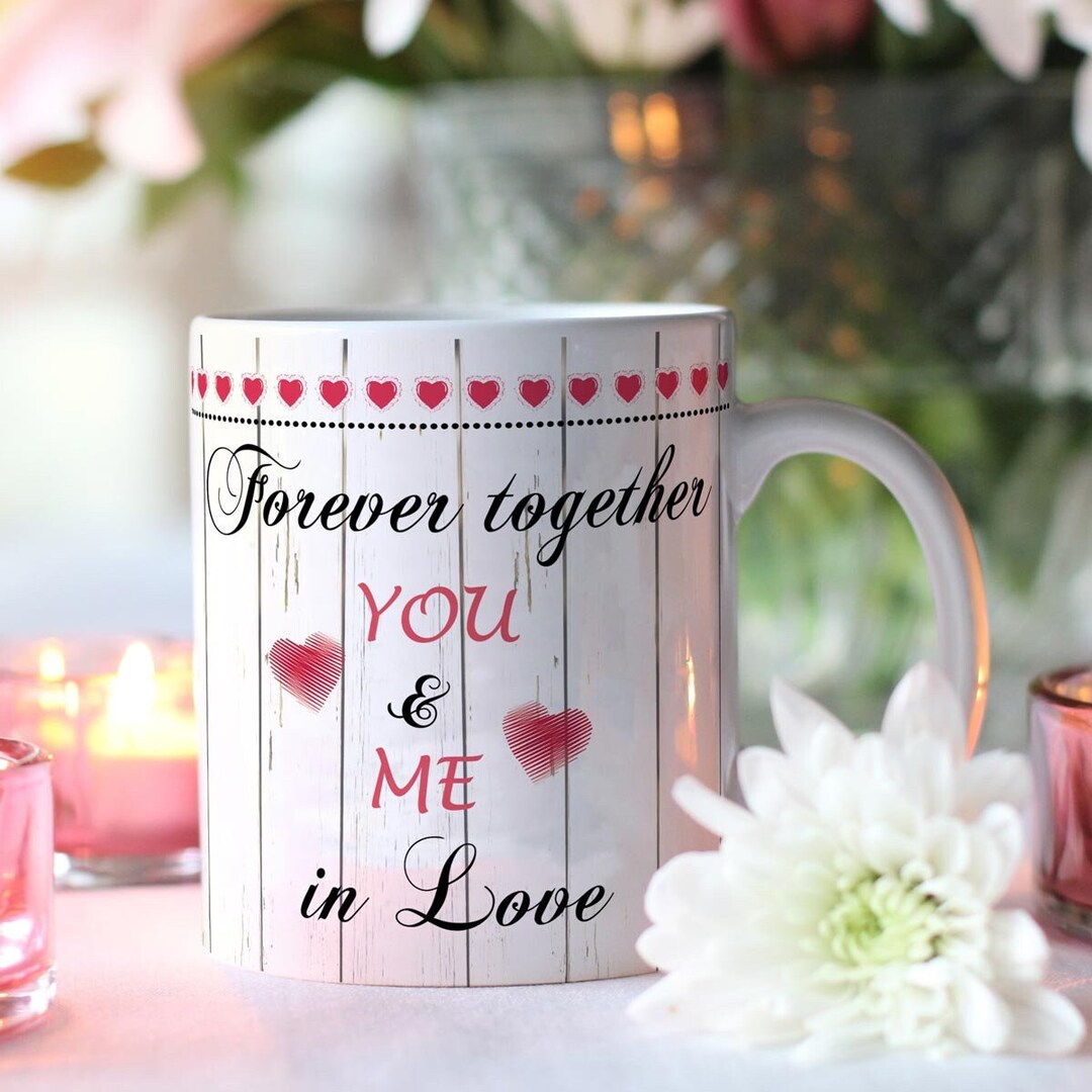 Valentine's Day Love Cup With Saying Forever Together Love Cups Gift ...