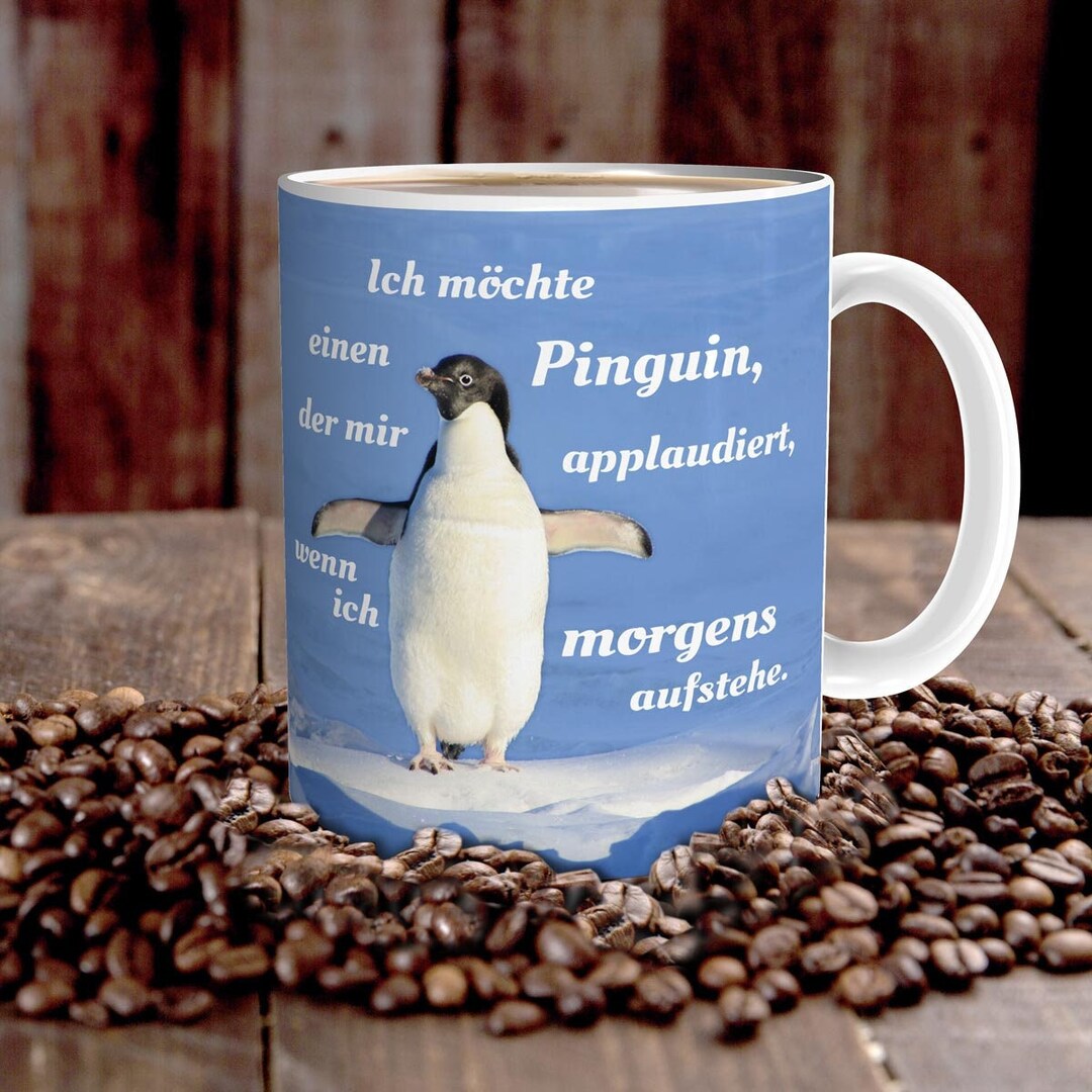 Cup Penguin Applauds With Saying Funny Morning Grouch Gift for Work ...