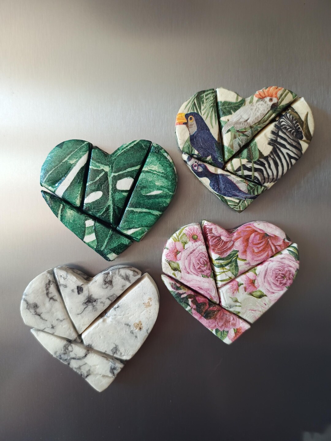 Heart Magnet, Magnet Puzzle, Lovesickness Gift, Romantic Gift Idea ...