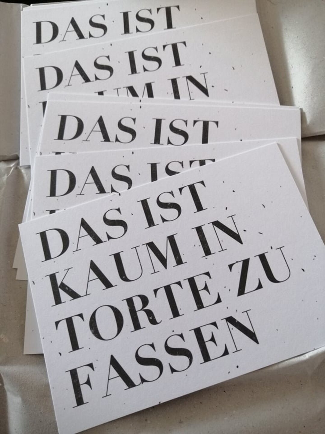 Geburtstagskarte TORTE, witzige Spruchkarte aus recyceltem Papier ...