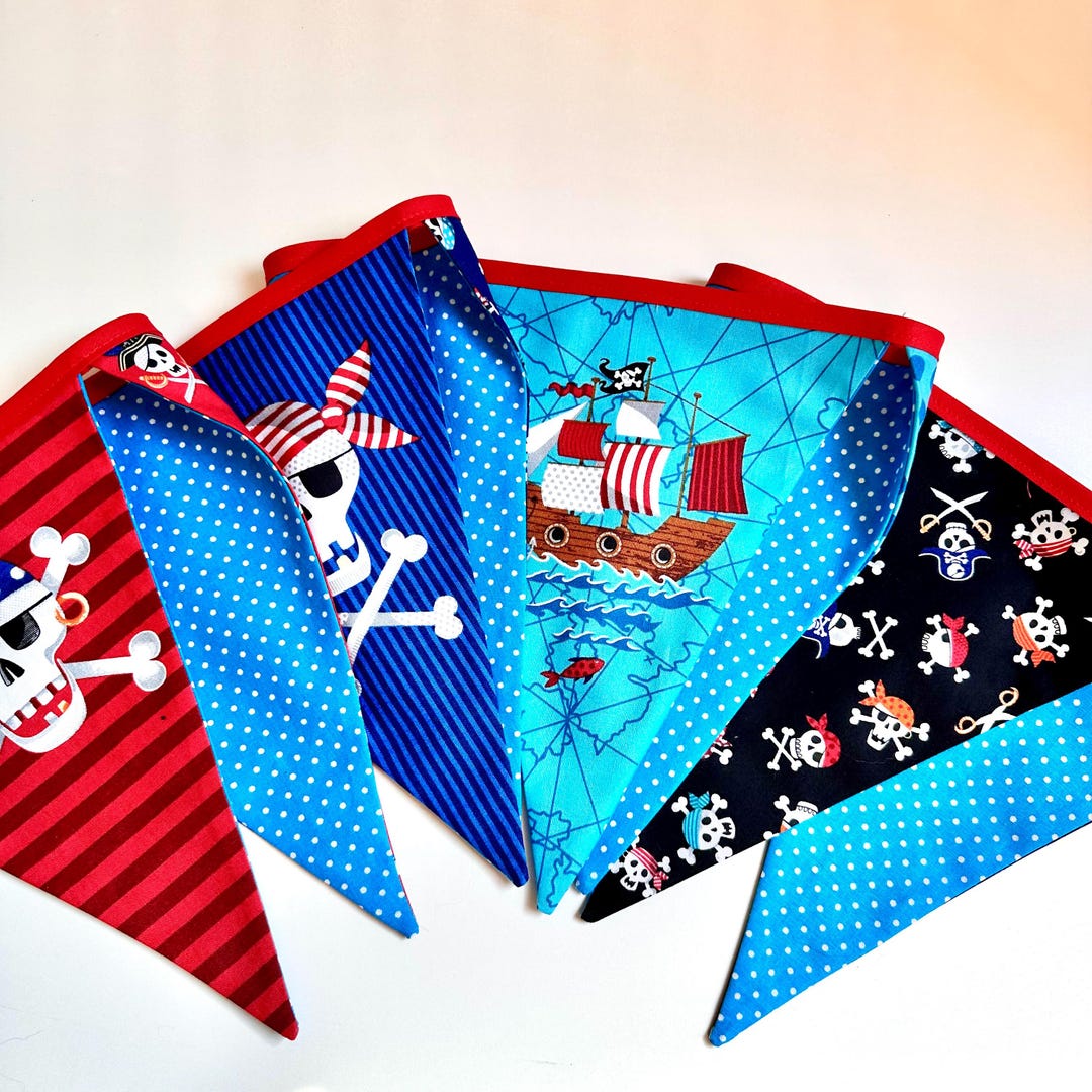 Pirate Pennant Banner Made of Fabric, a Must-have for Every Pirate in ...