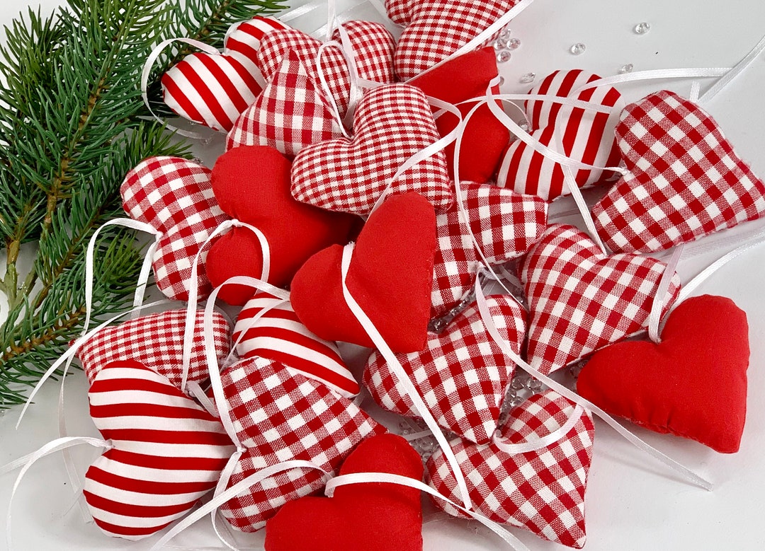 Tissu 21 coeurs coeurs rouge blanc - Etsy France