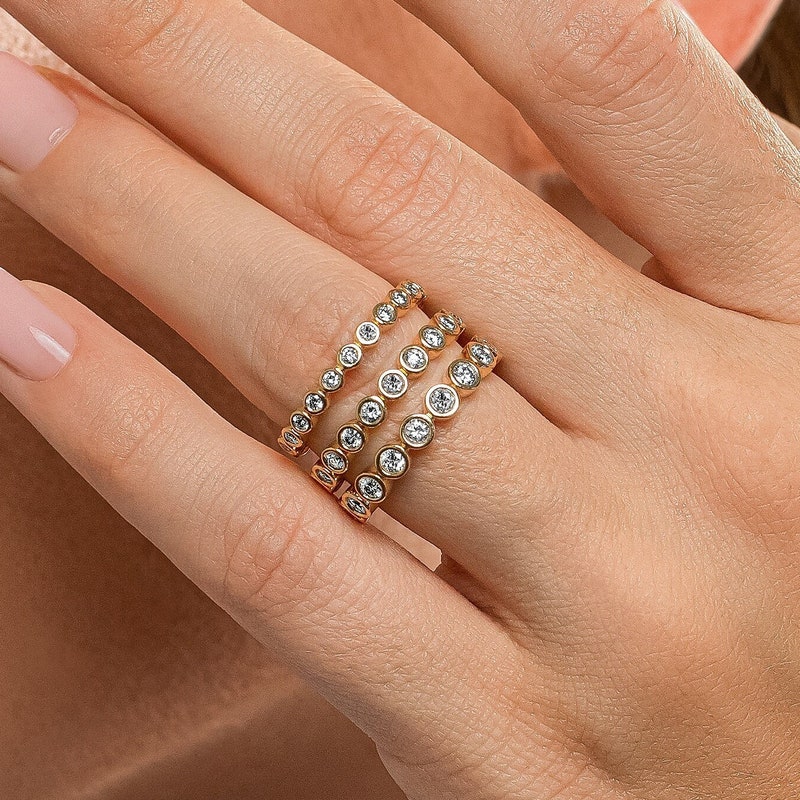Thin Diamond Band - Etsy
