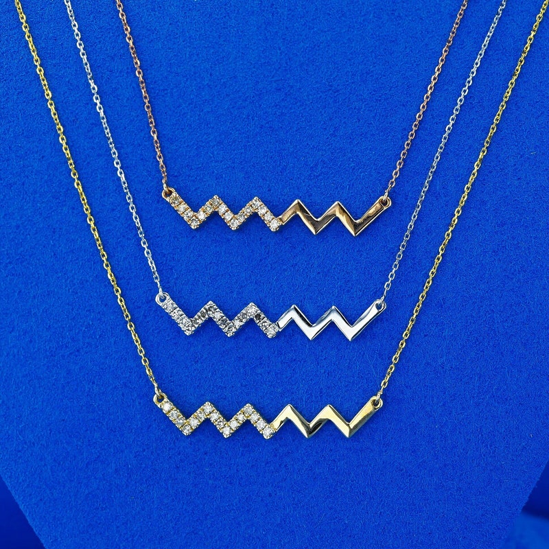 Zig Zag Necklace - Etsy