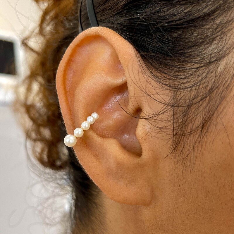 Pearl Ear Cuff - Etsy