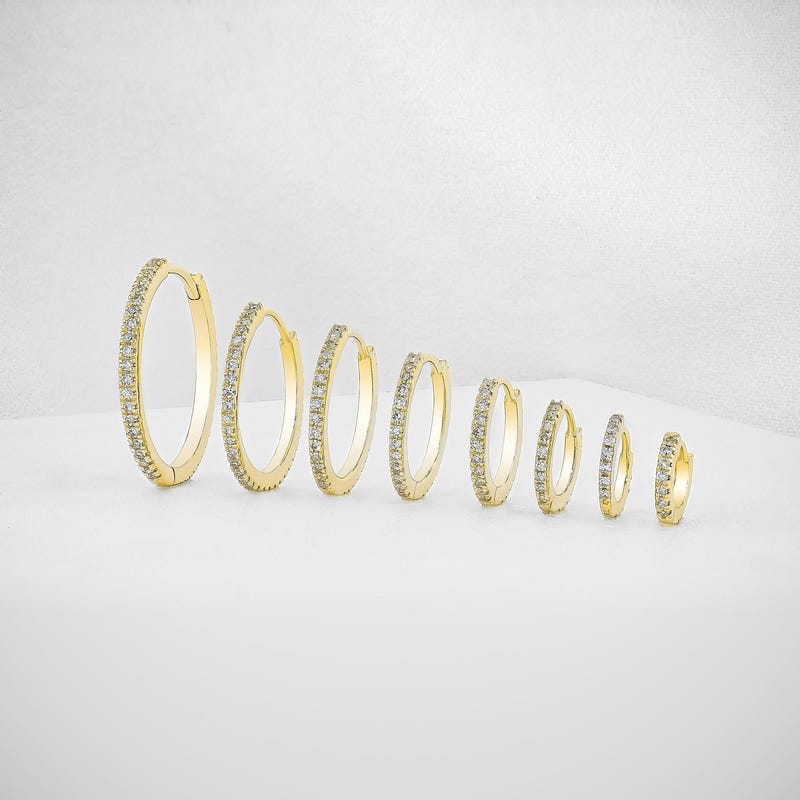 Gold Earrings Half Circle - Etsy