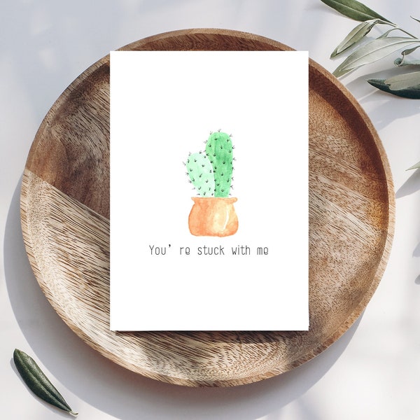 Cactus Card - Etsy