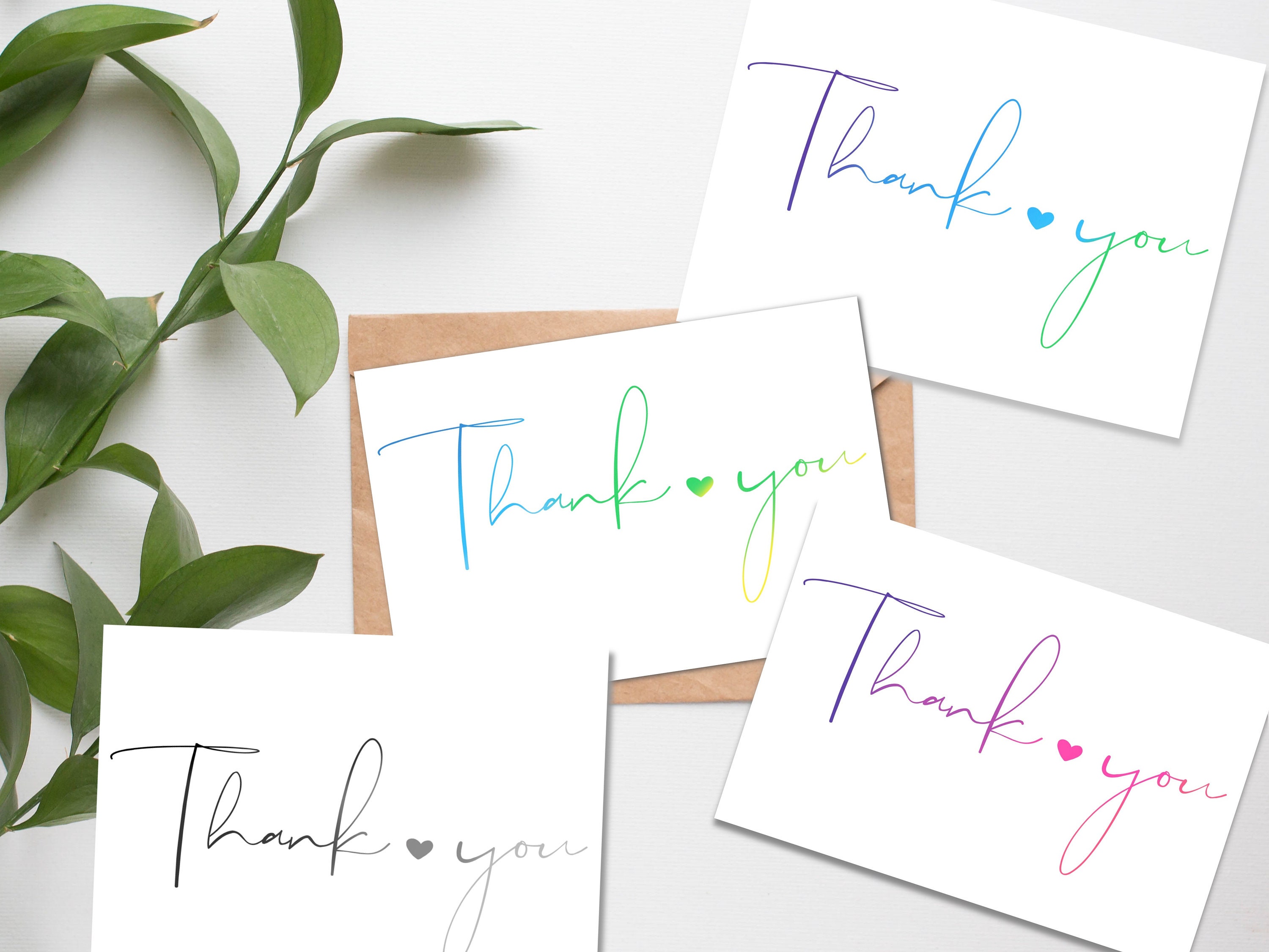 Simple Thank You Card-custom Made Calligraphy Card for Best - Etsy