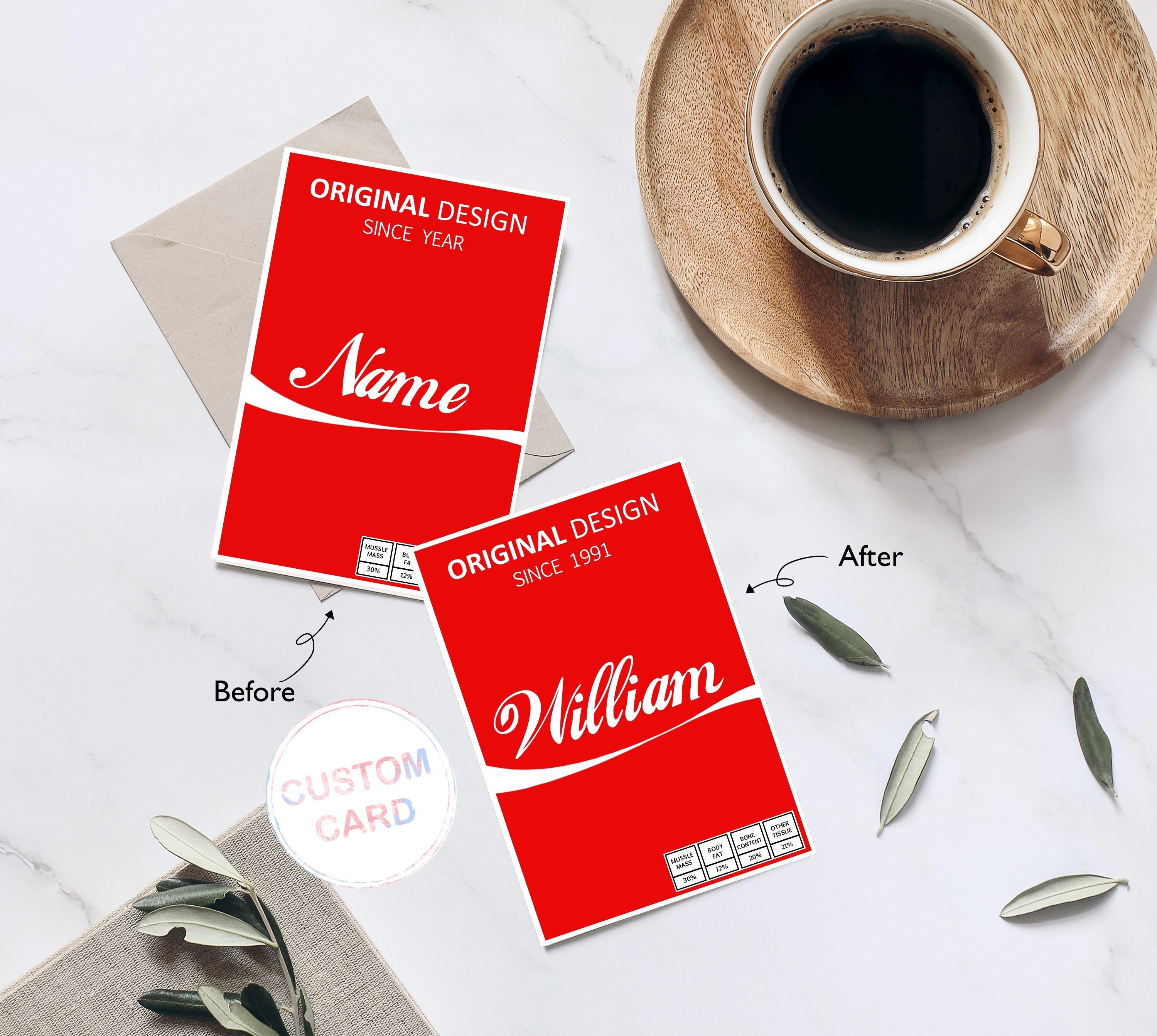 Coca Cola Soda Card Coke Custom Greeting Funny Happy Birthday Card ...