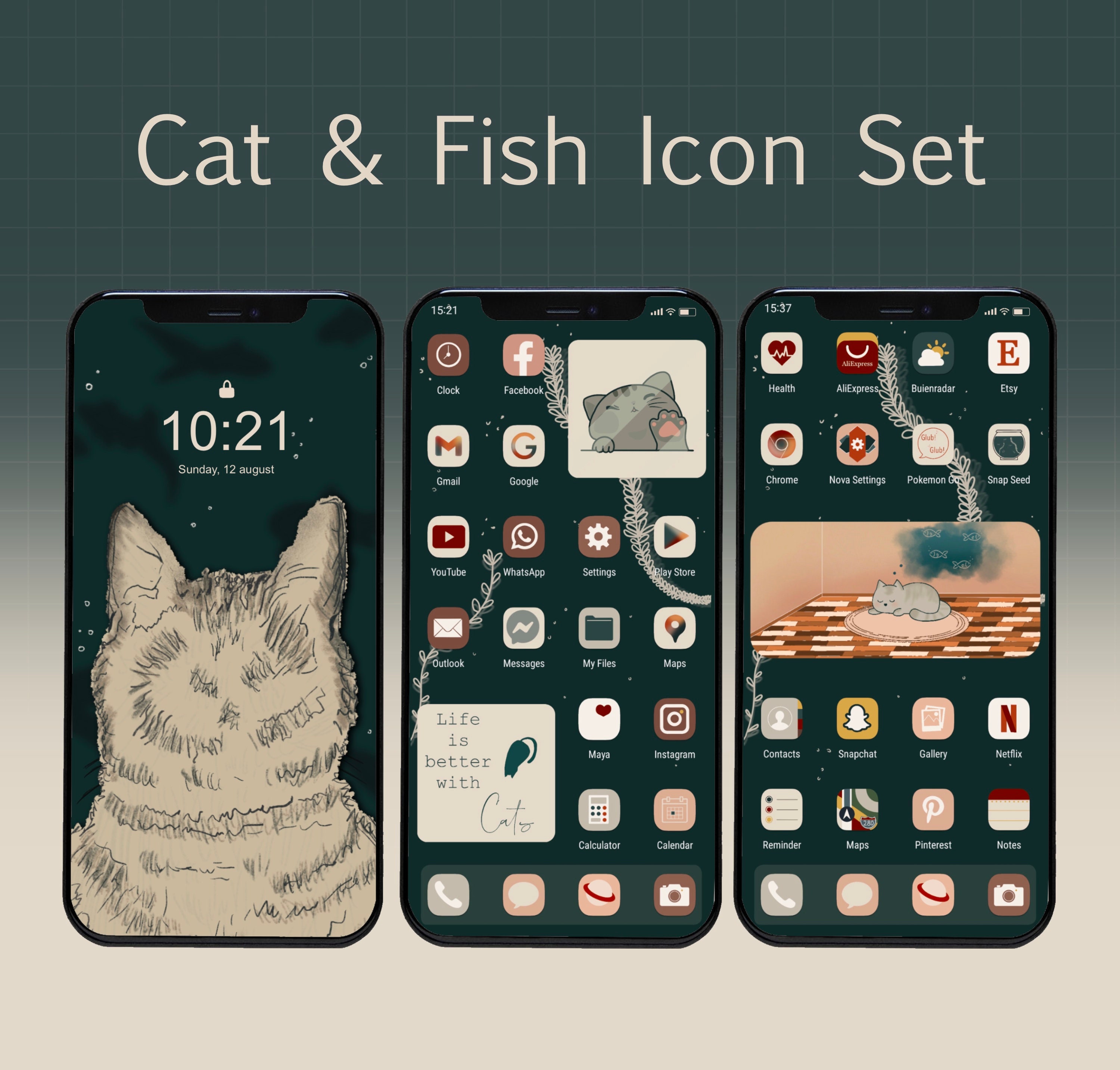 Cute Grumpy Cat App Icons Pack and Phone Caseios and Android Theme Pack ...