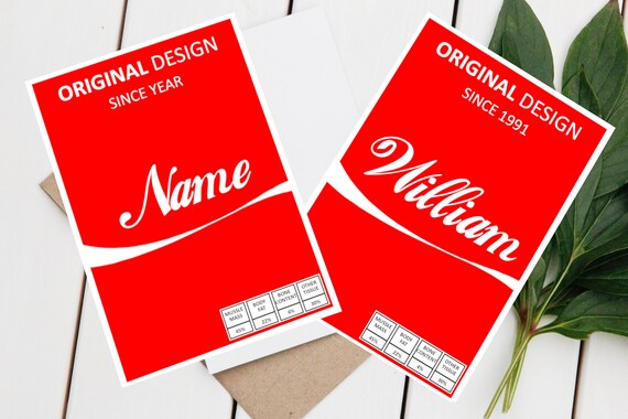 Coca cola soda card Coke custom greeting Funny quarantine | Etsy