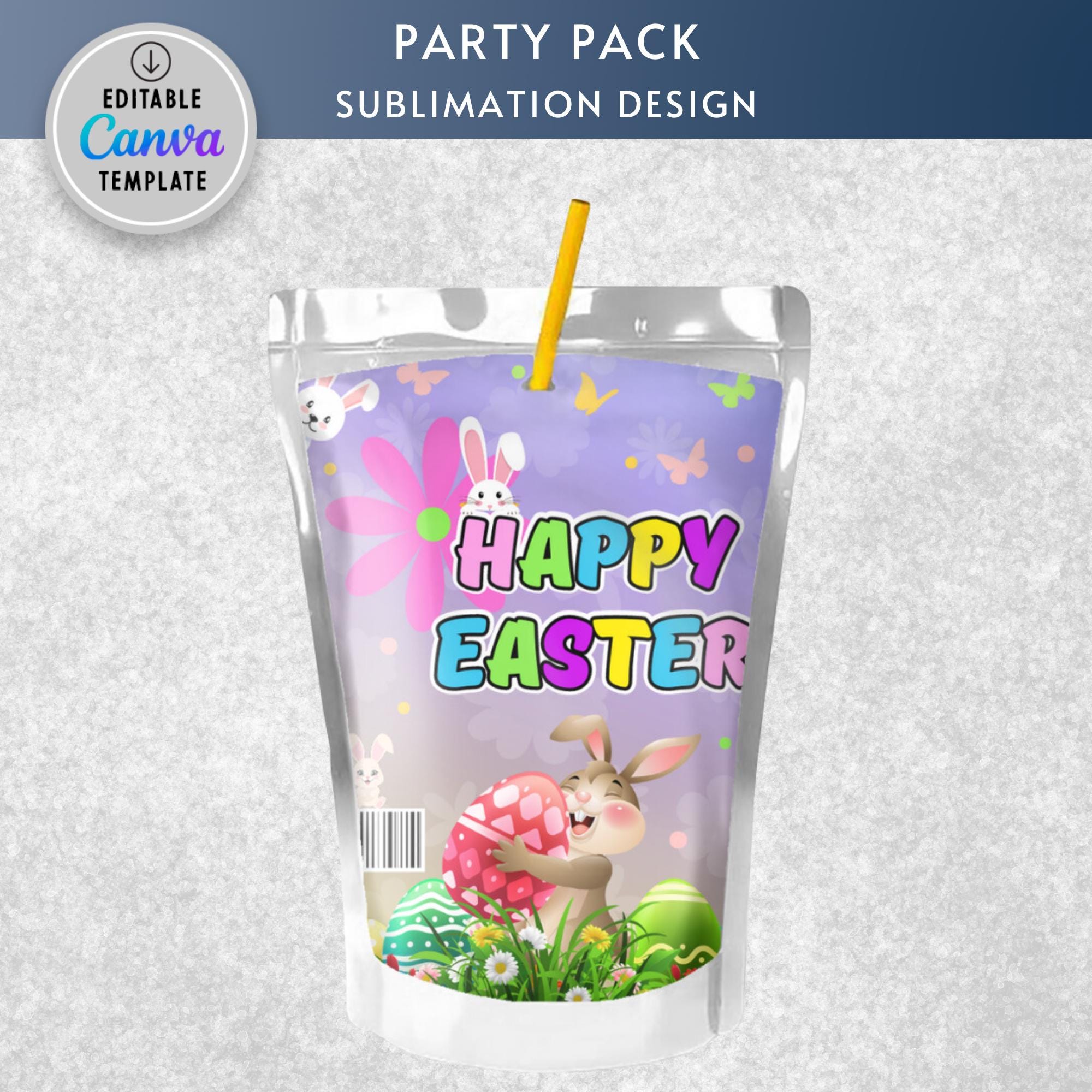 Easter Chip Bag, Easter Bunny Chip Bag, Printable Easter Party Favors ...