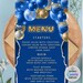 Editable Royal Blue Menu Card Template, Royal Blue & Silver Glitter ...
