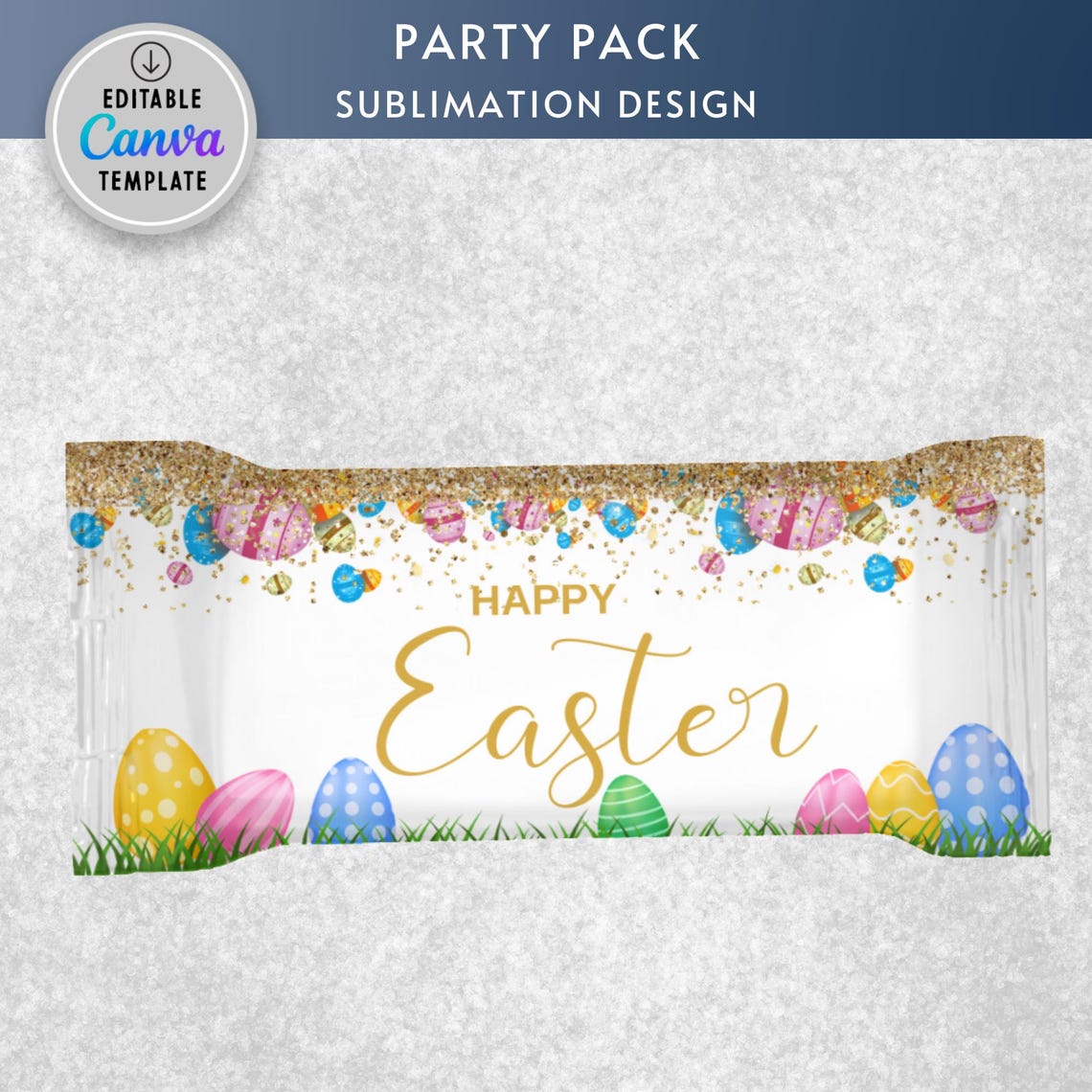 Easter Chip Bag, Editable Easter Chip Bag, Happy Easter Chip Bag ...