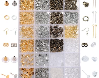 Earring Hooks Jump Rings Set,jewelry Making Accessories,diy Earring ...