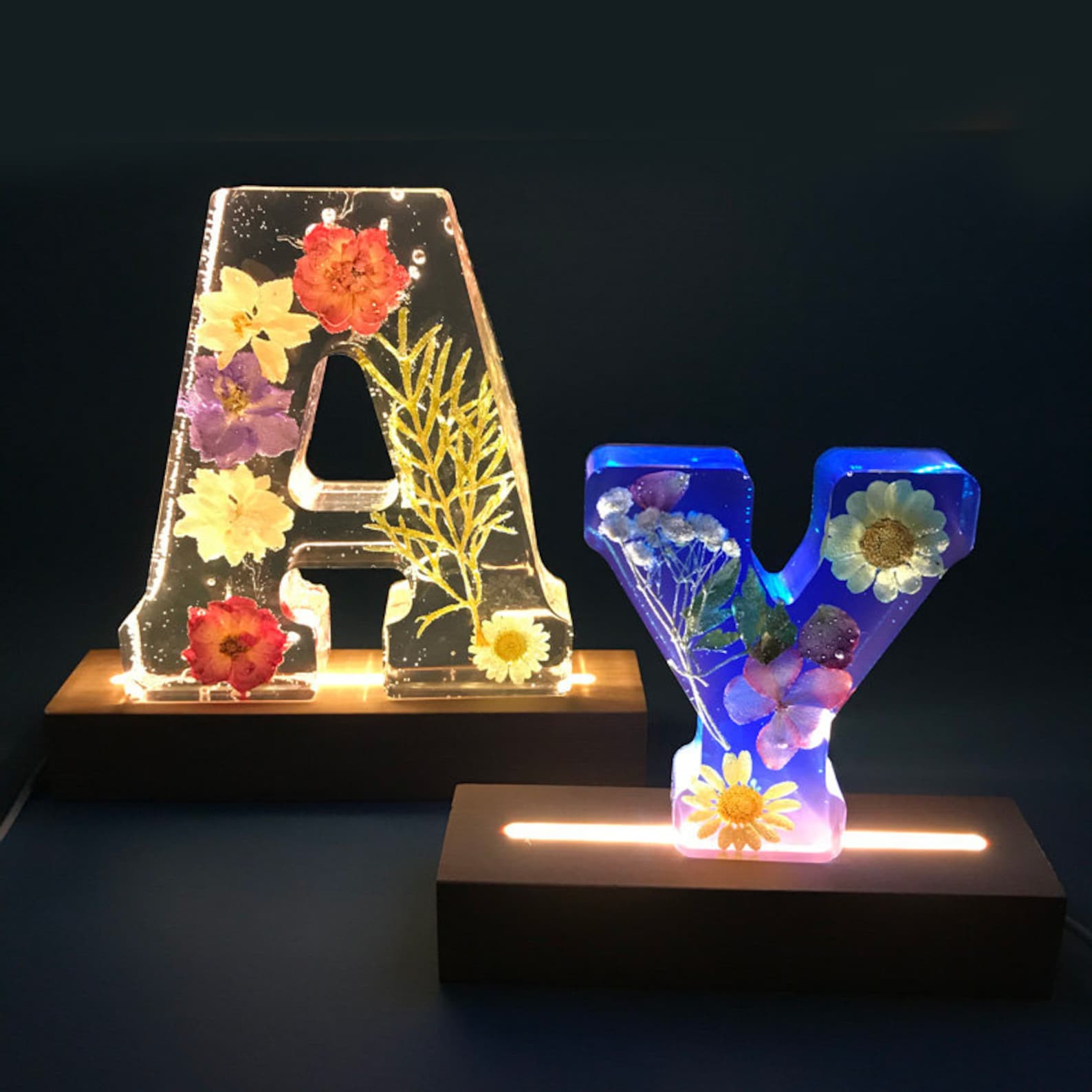 LED Wood Stand for Alphabet or Number Mold - Etsy