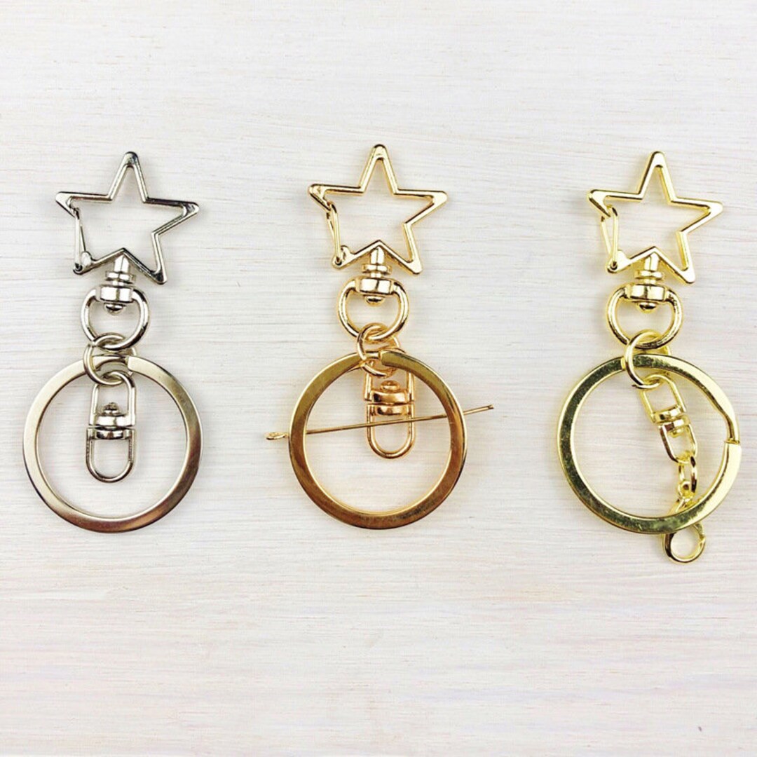 Star or Heart Shaped Keychain Hook - Etsy