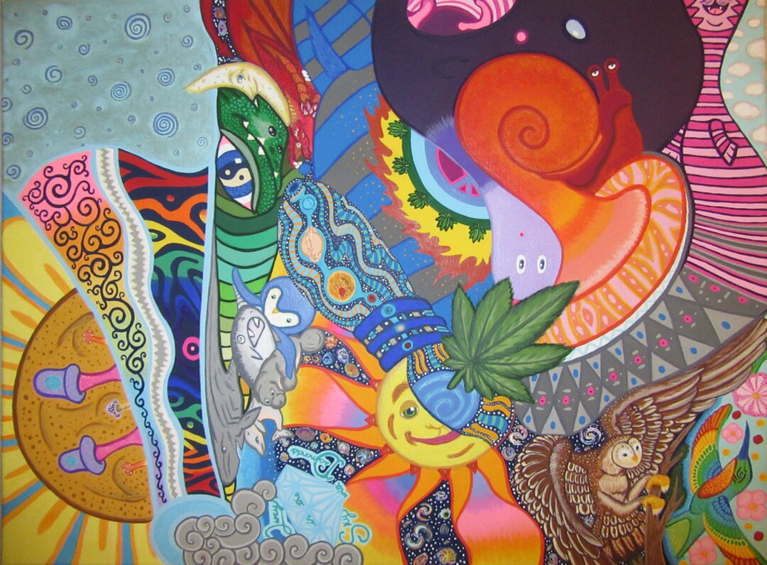 Down the Rabbit Hole - Painting Print - Etsy