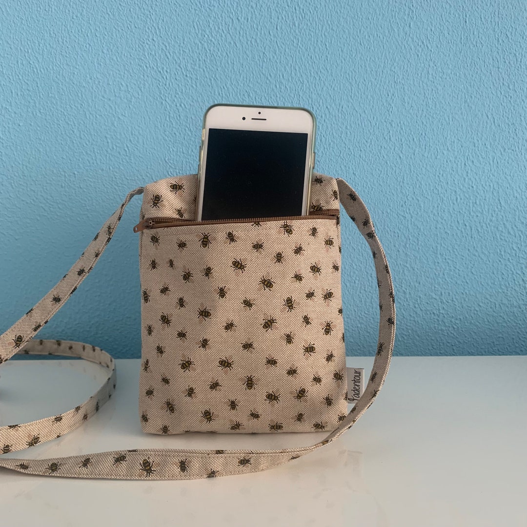 Bee Cell Phone Bag to Hang Around Your Neck - Etsy
