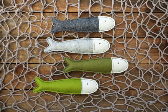 A Fish Made of Wool Felt Sewn Fish Fish Made of Wool Felt - Etsy