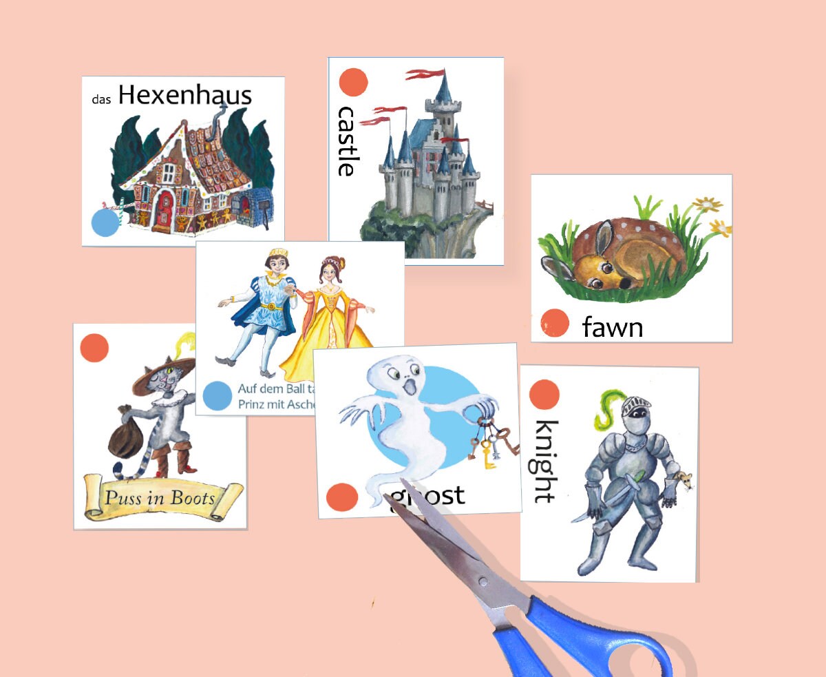 Fairytales Cards German-english for Children - Etsy