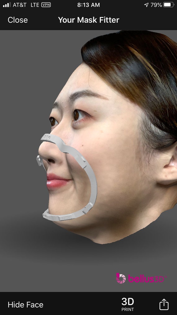 Fitted Bellus3D 3d printed masks | Etsy