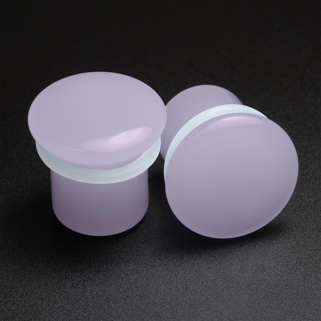 Violet Glass Single Flare Convex Plug | Organic Glass Ear Stretcher ...