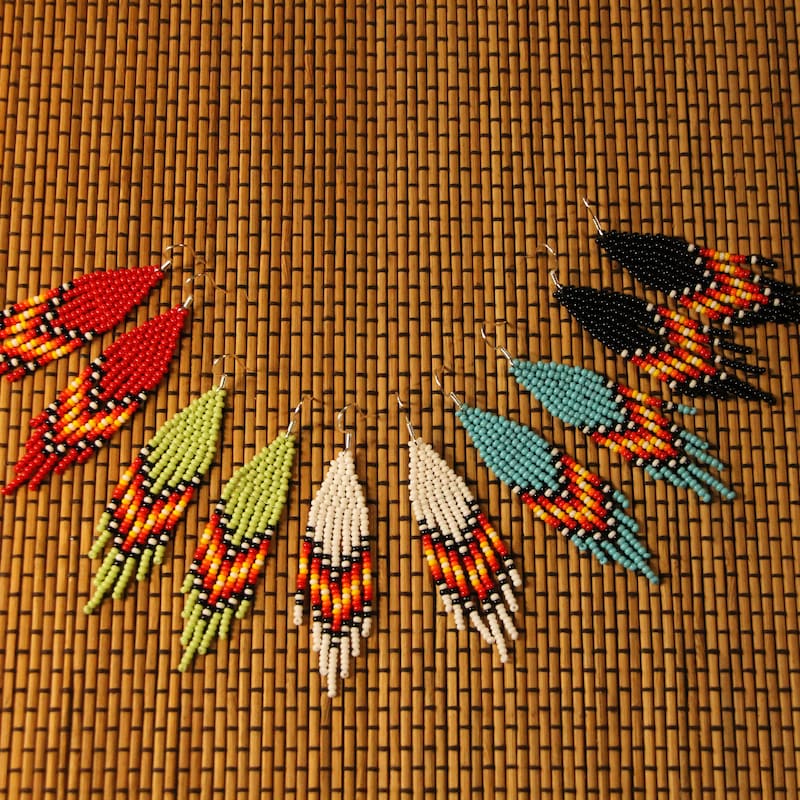 Native Beaded Earrings - Etsy