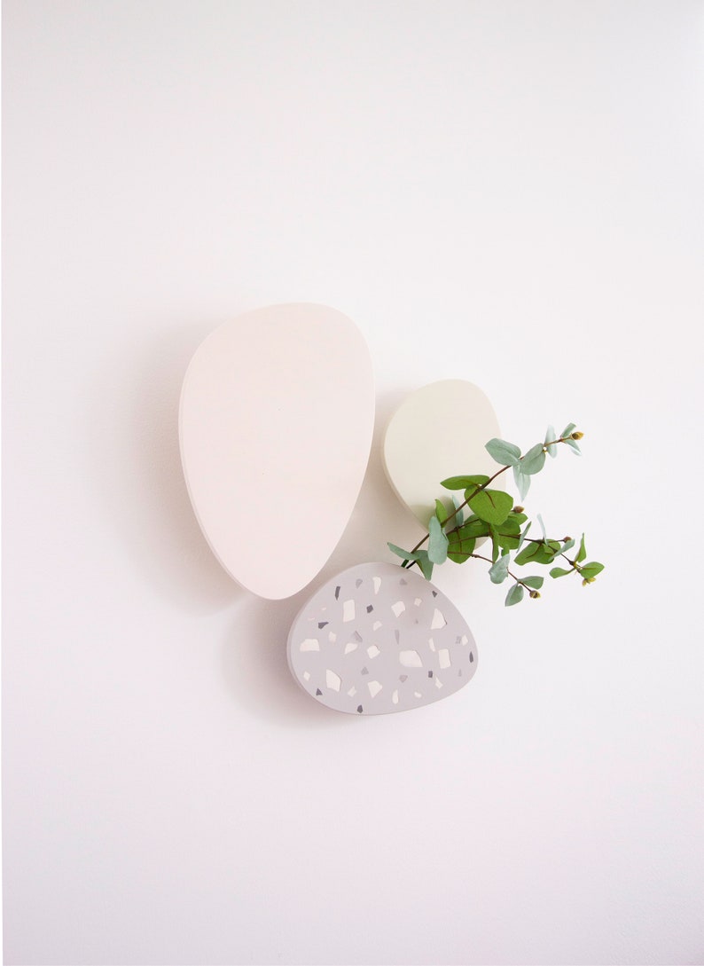 Pebble Shape Customisable Arrangement Wall Vase/sculpture Set - Etsy